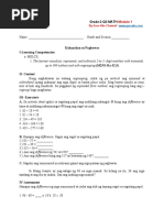 Grade 2 Math Activity Sheets Q1 Week 1 | PDF