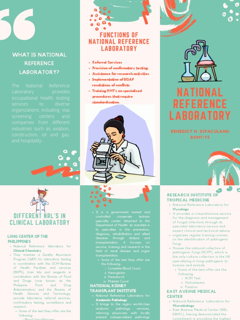 National Reference Laboratory Pamphlet | PDF | Pathology | Laboratories