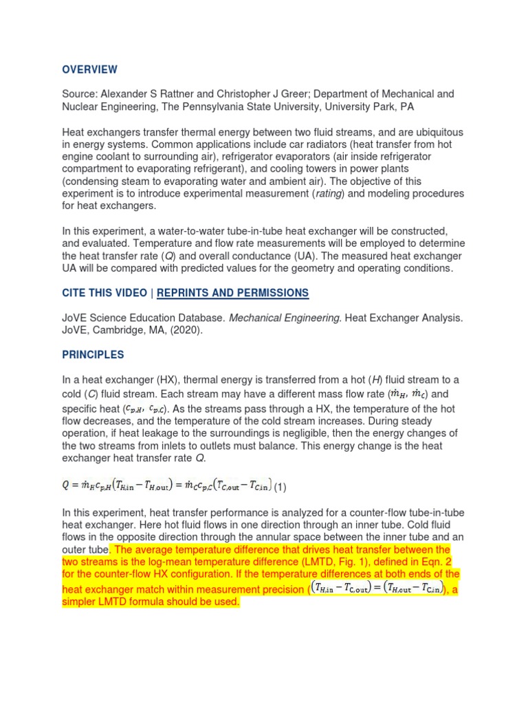 Heat Exchanger Calculations | PDF | Heat Exchanger | Heat