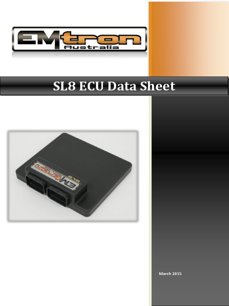 SL8 ECU Data Sheet | PDF | Power Supply | Computer Engineering