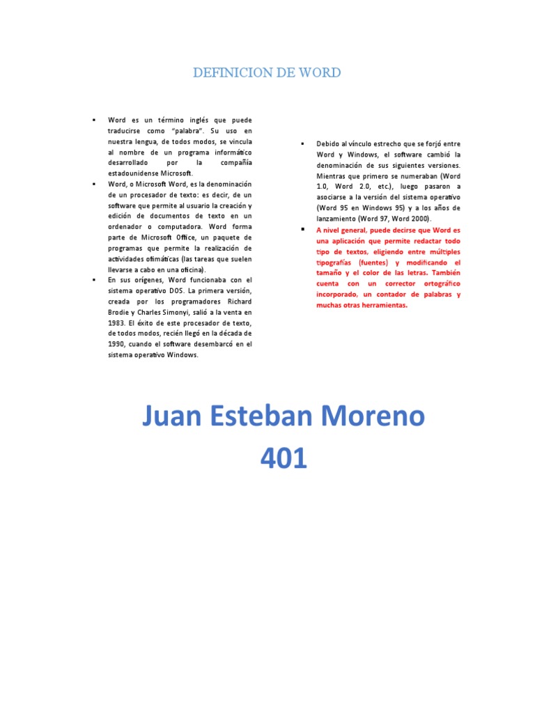 Definicion de Word | PDF
