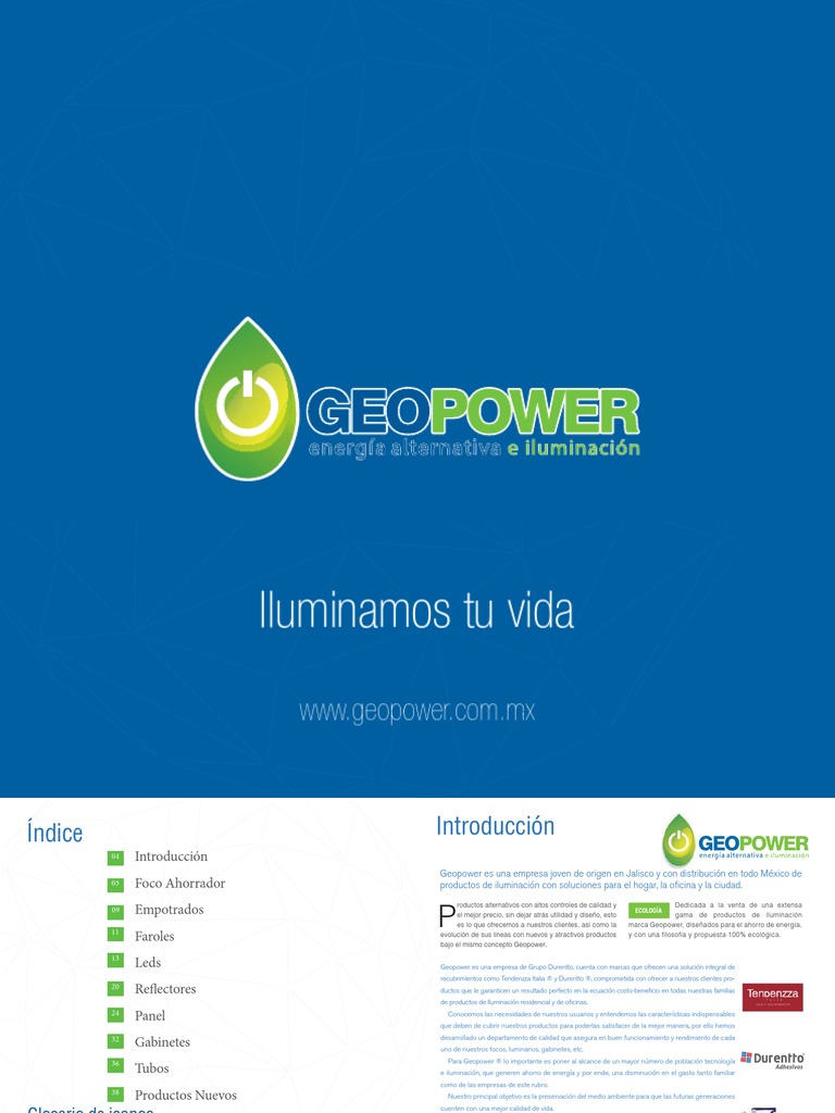 Catalogo Geopower 2019a | PDF | Diodo emisor de luz | Naturaleza