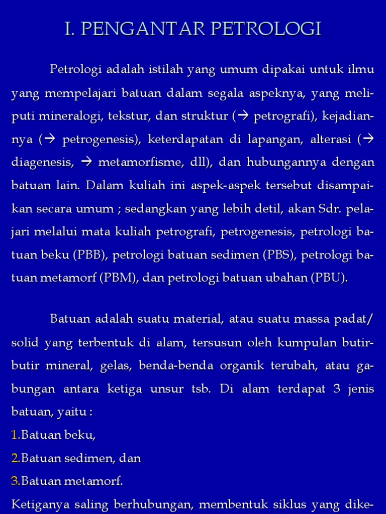 Materi Kuliah Pengantar Petrologi | PDF