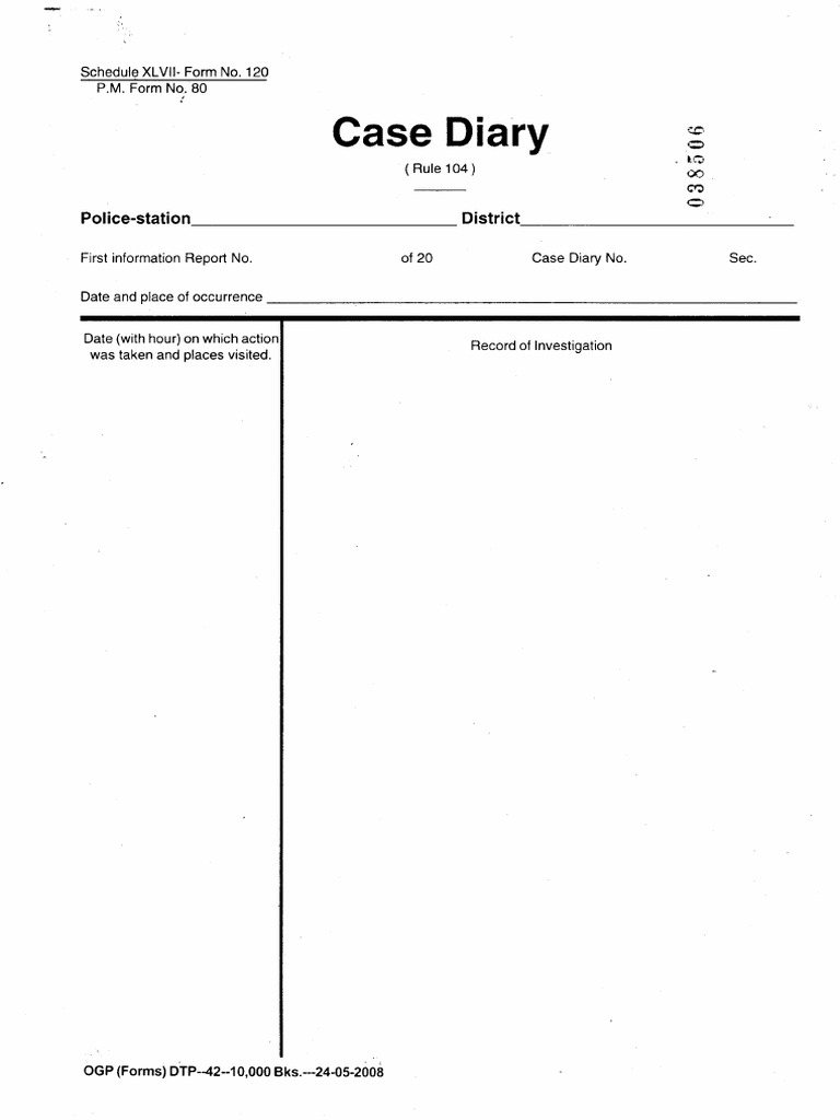 Gase Diary: Police-Station District | PDF