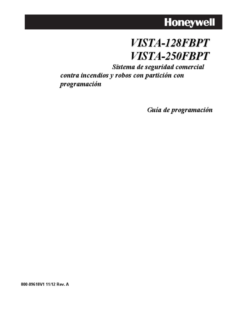 VISTA-250FBPT Programming Guide - En.es | PDF | Programa de computadora | Programación