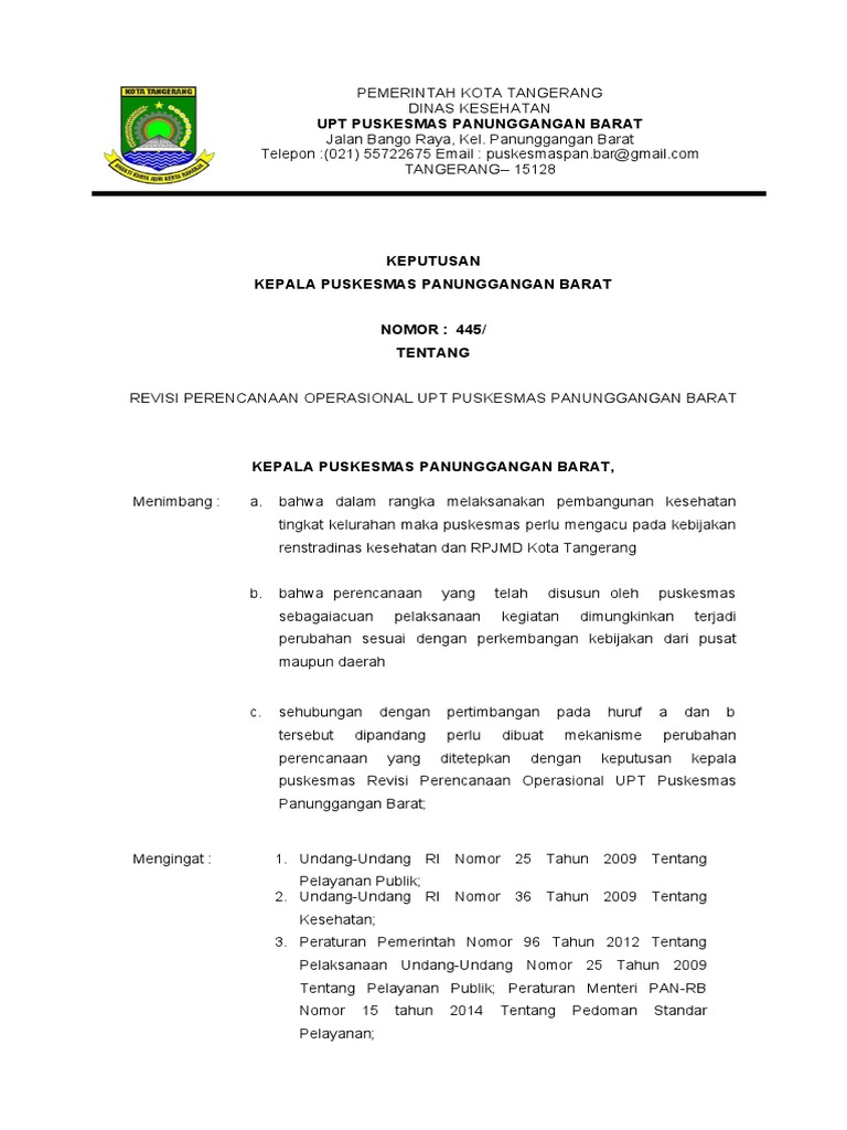 SK Revisi Perencanaan | PDF