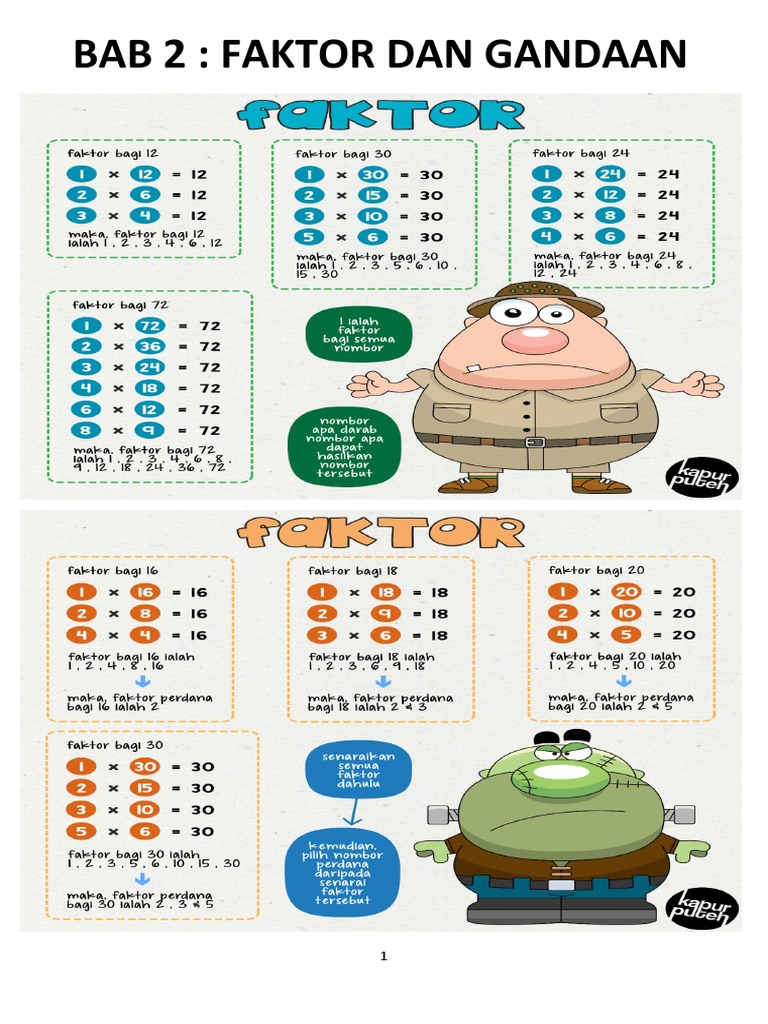 Bab 2-Faktor Dan Gandaan | PDF