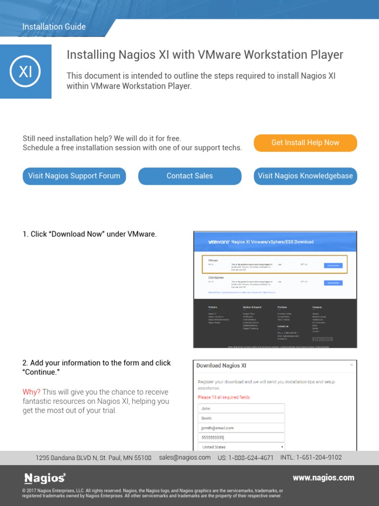 Installing Nagios XI With VMware VM Workstation Player | PDF