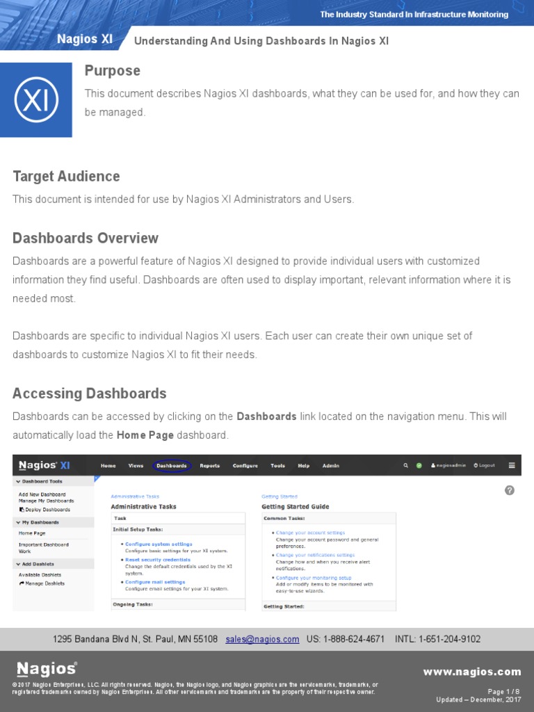 Understanding and Using Dashboards in Nagios XI | PDF | Icon (Computing ...