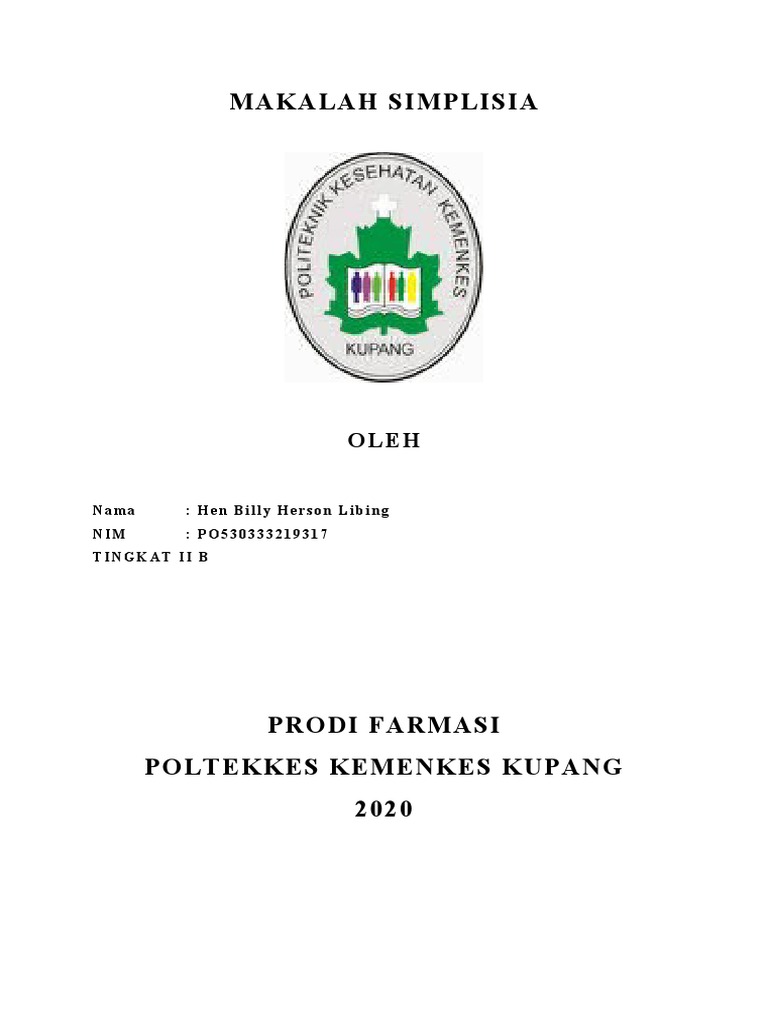 Makalah Simplisia | PDF