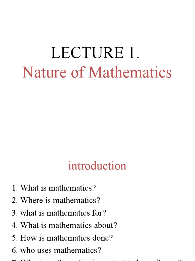 MMW Lecture 1 | PDF | Symmetry | Pattern