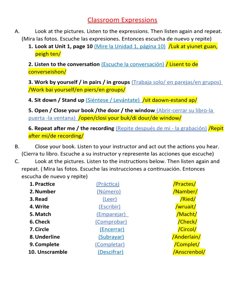 Expresiones y Números en Clase | PDF | Artes del Lenguaje y Comunicación