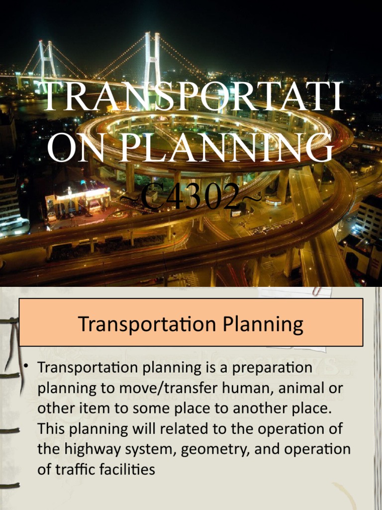 Transportation Planning | PDF | Traffic | Transport