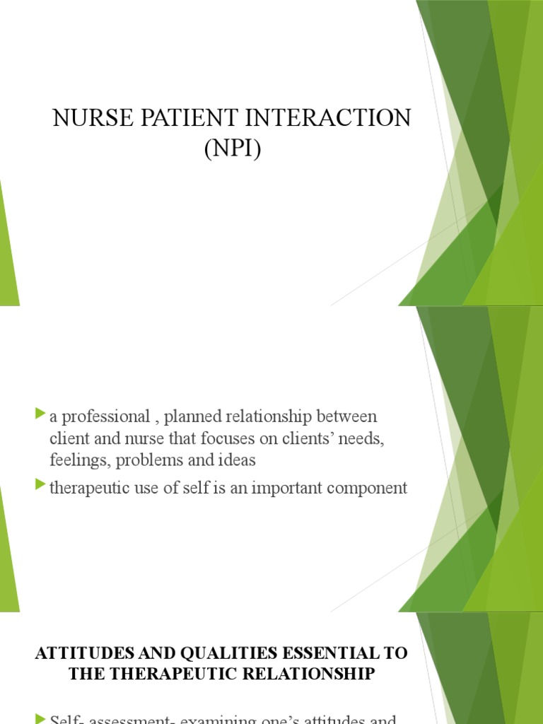 Nurse Patient Interaction | PDF | Psychiatric And Mental Health Nursing ...