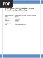 Withholding Tax Set Up Oracle Financials 23 | PDF | Taxes | Invoice