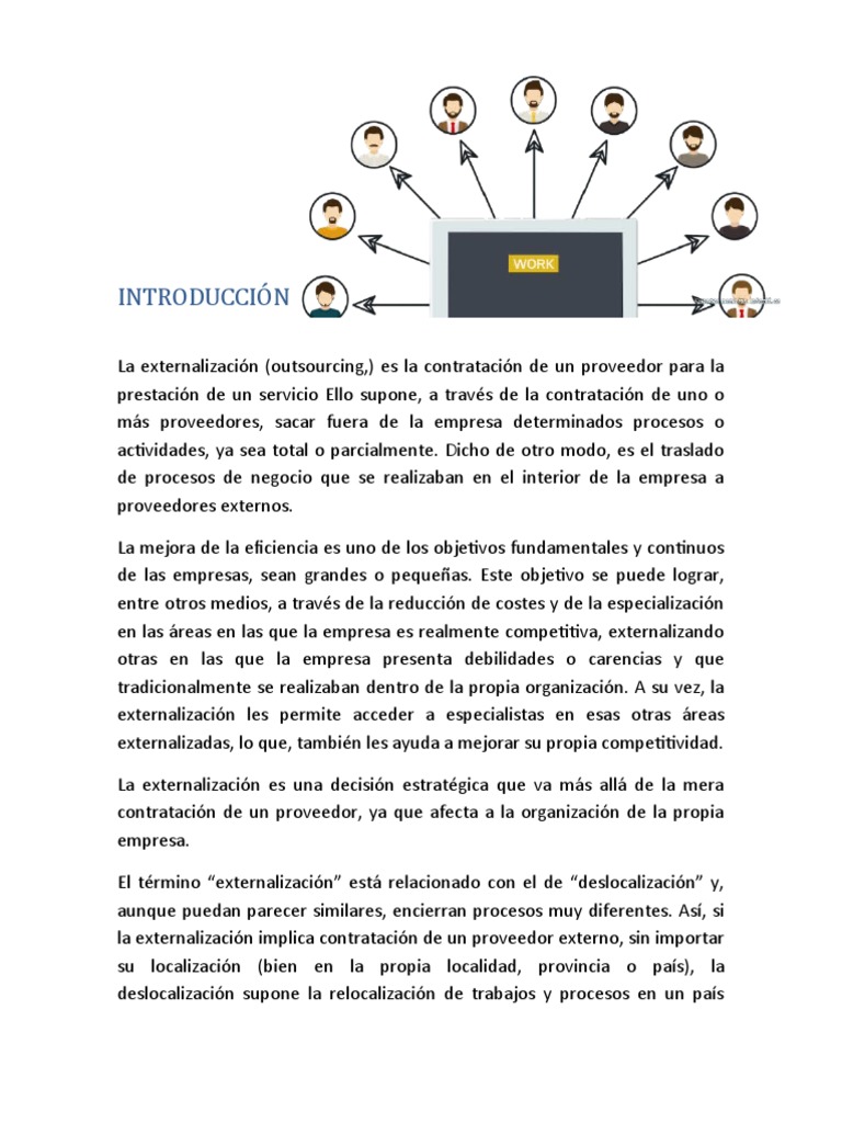 Factores de La Externalizacion | PDF | Outsourcing | Empresas