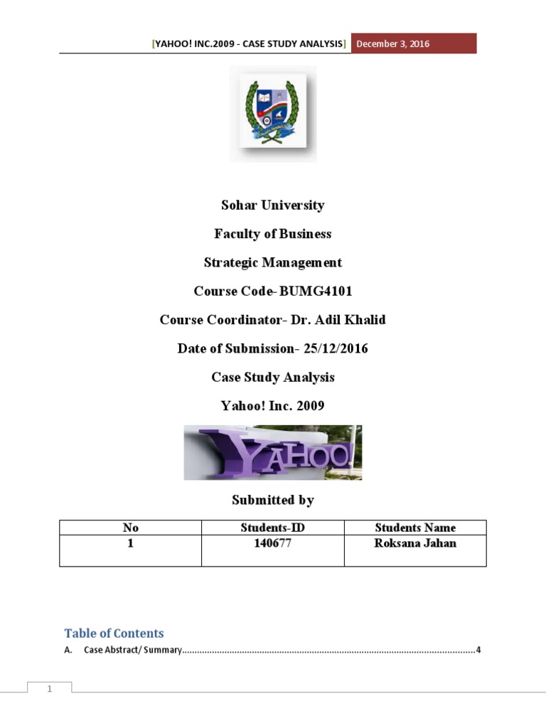 Yahoo Case Study | PDF | Yahoo! | Alibaba Group