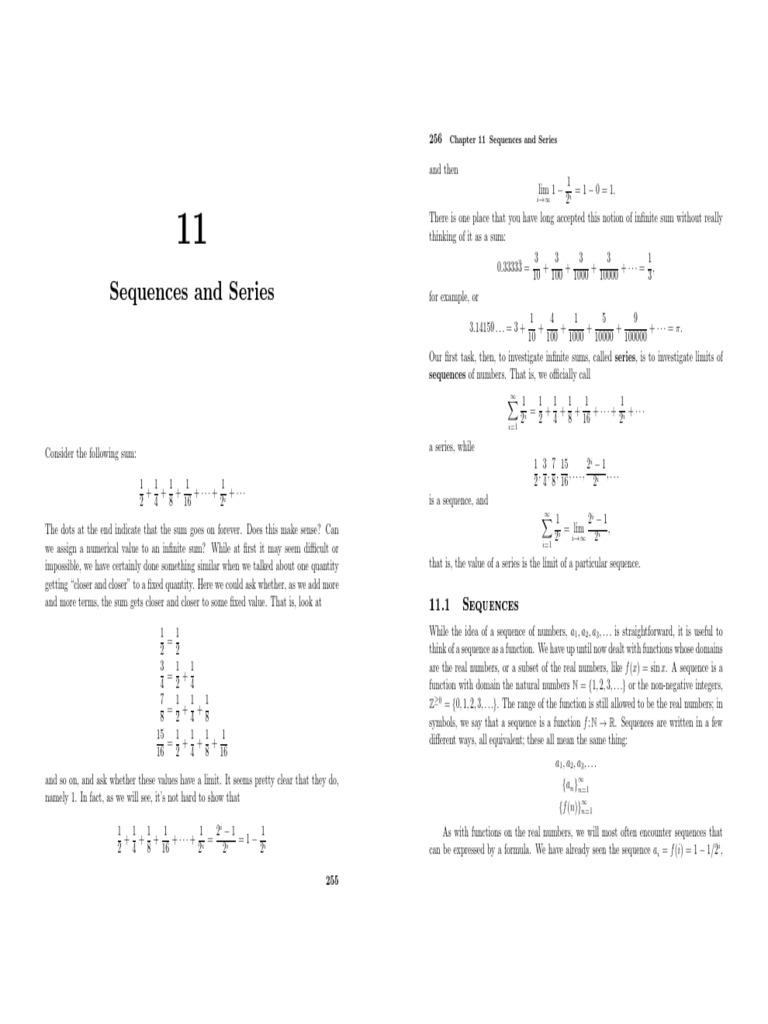 Chapter 11 Sequences and Series | PDF | Sequence | Limit (Mathematics)