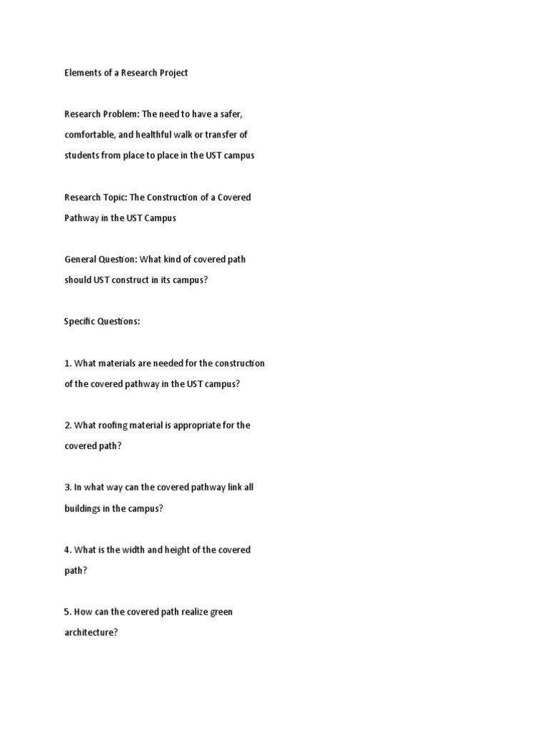 7 Elements of A Research Project | PDF