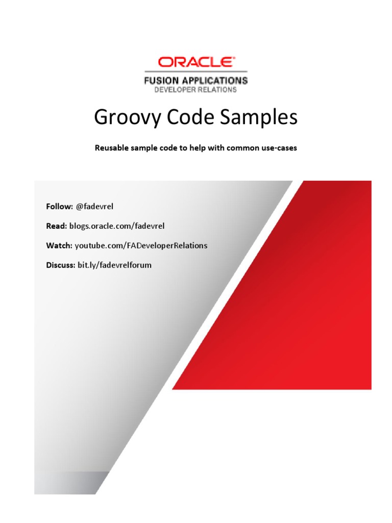 Groovy Code Samples Pdf Java Programming Language Web Service