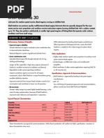 Shell Melina S 30 Technical Data Sheet | PDF | Lubricant | Diesel Engine