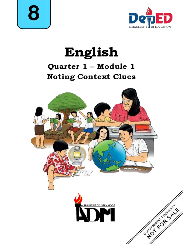 English: Quarter 1 - Module 1 Noting Context Clues | PDF | Learning | Wellness