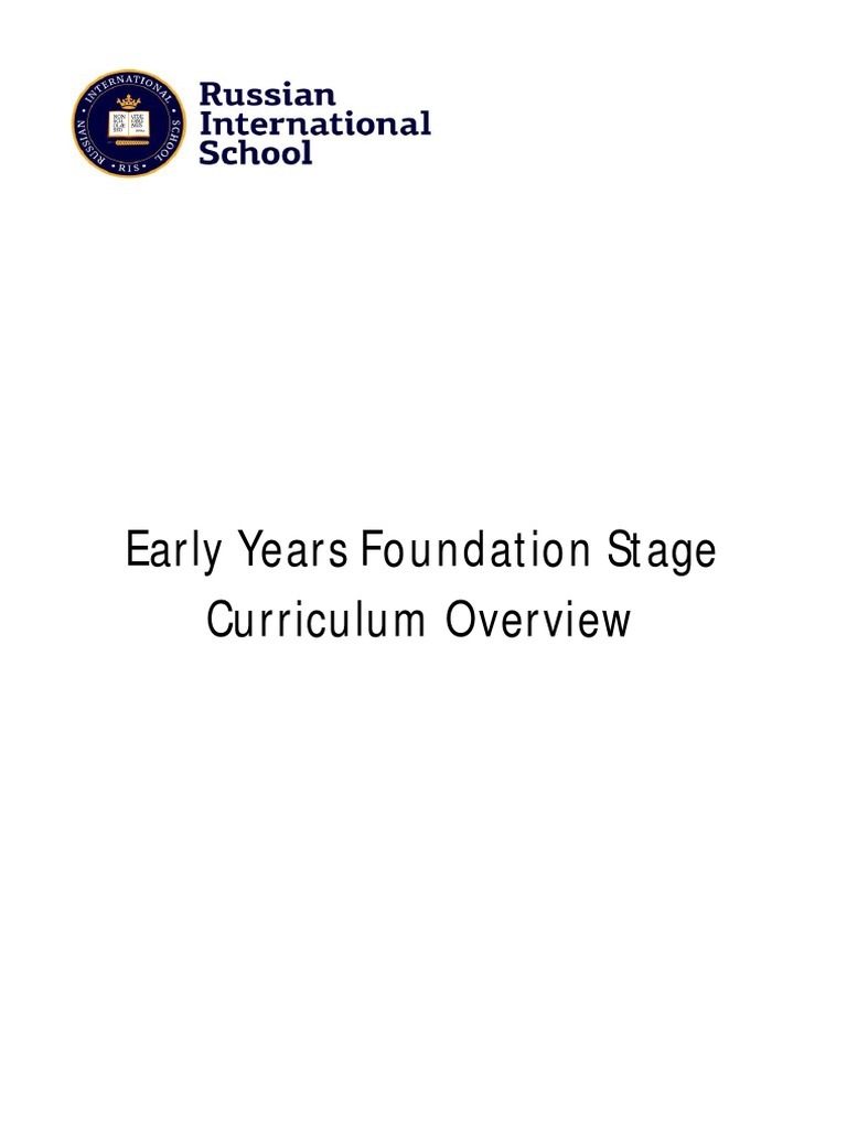 EYFS Curriculum Overview RIS | PDF | Literacy | Curriculum