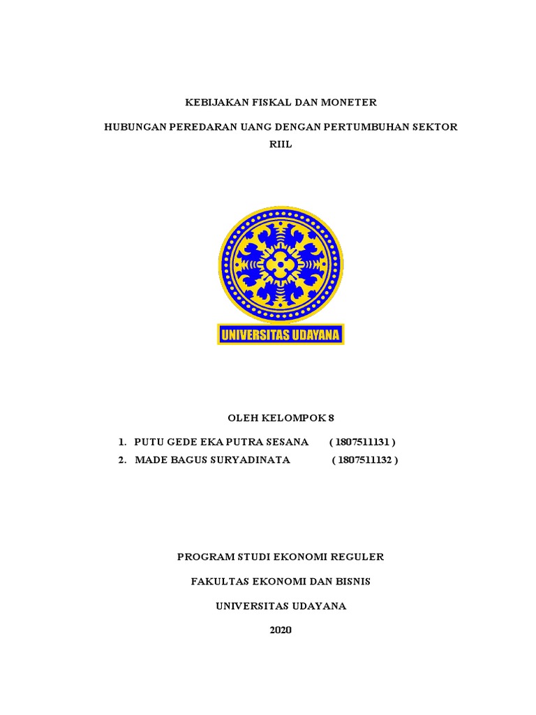 Kebijakan Fiskal Dan Moneter 2 | PDF | Pengelolaan Keuangan & Uang