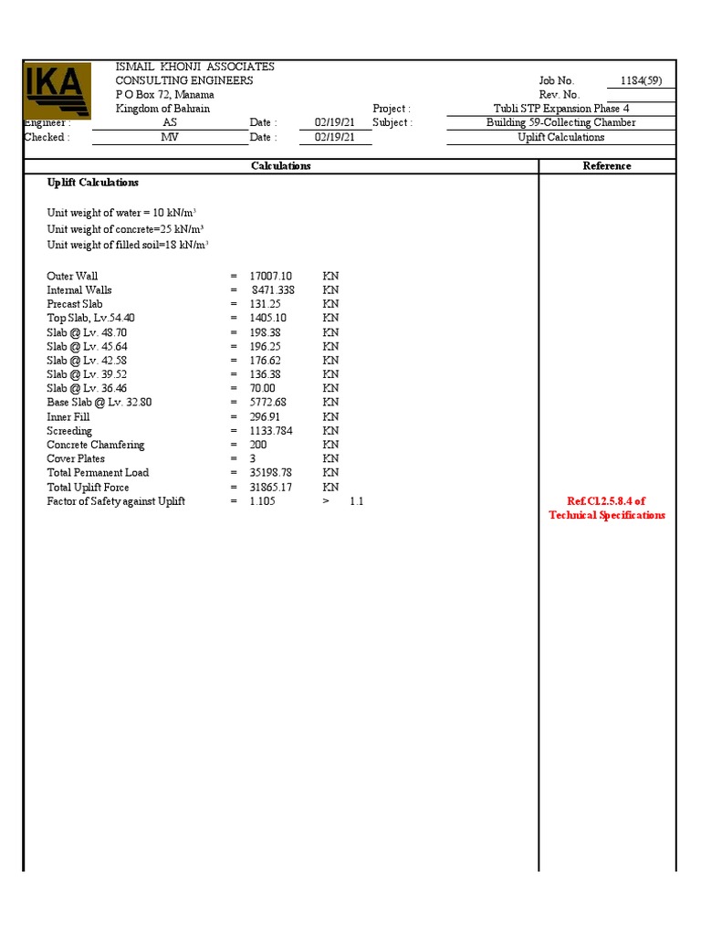 59 Uplift Calculations | PDF | Structural Engineering | Architectural ...