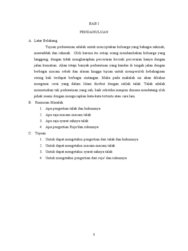 Pengertian dan Macam Talak dalam Islam | PDF