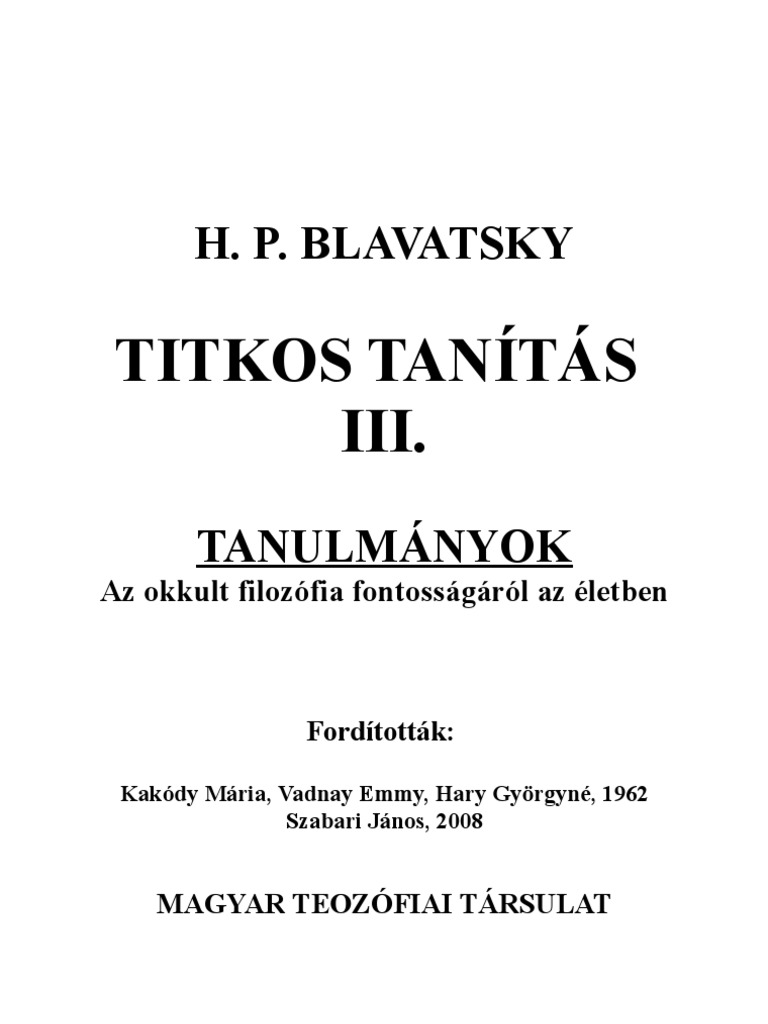 Titkos Tanitas 3 | PDF