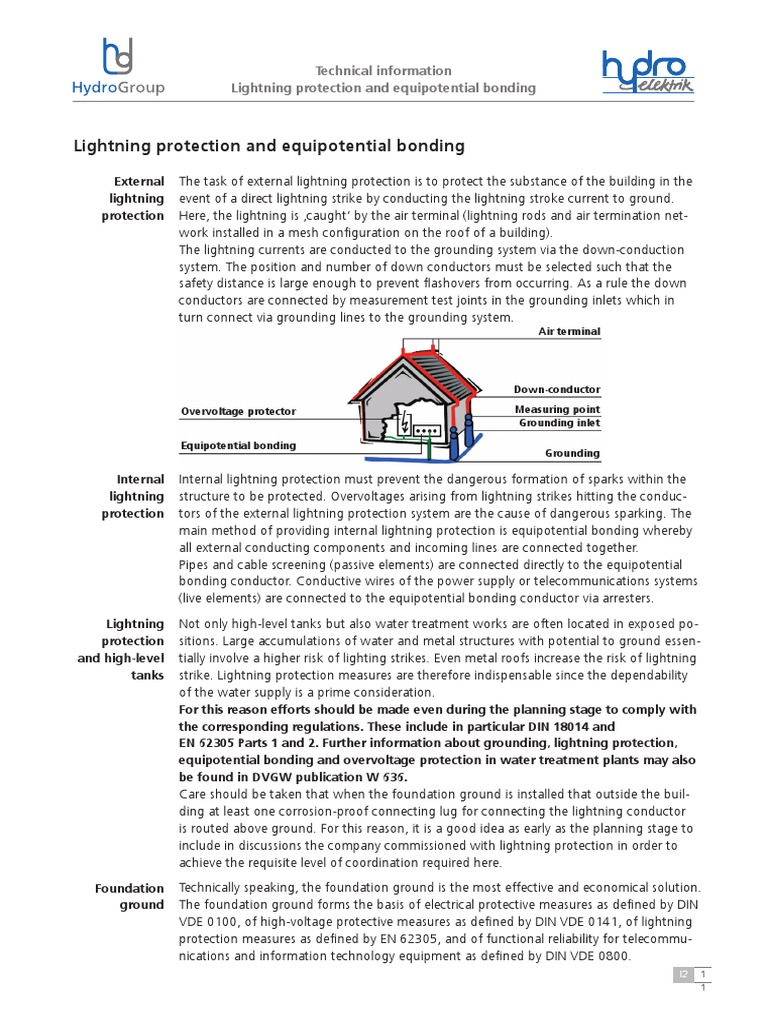 Lightning protection and equipotential bonding technical overview | PDF ...