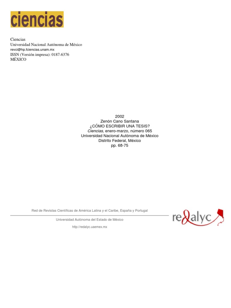 Como Escribir Una Tesis | PDF