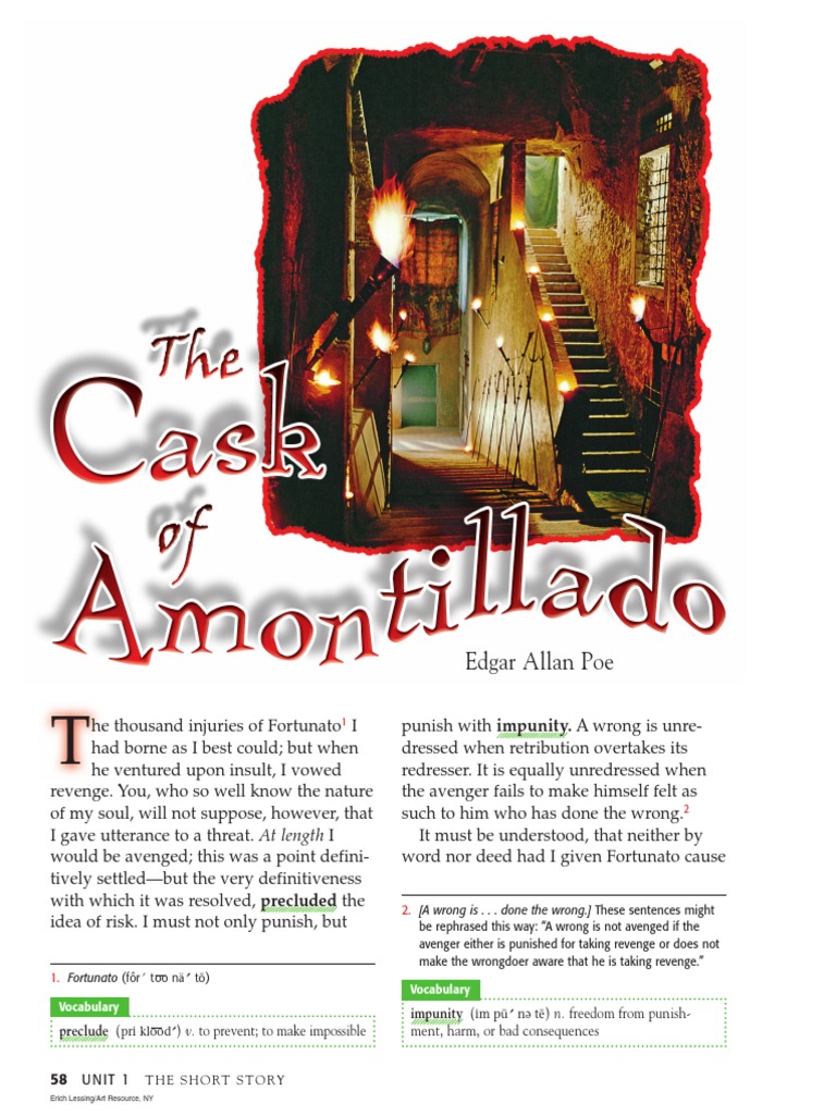 The Cask of Amontillado - Edgar Allan Poe Story | PDF