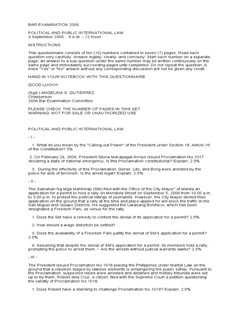 2006 Bar Examination | PDF | Value Added Tax | Taxes