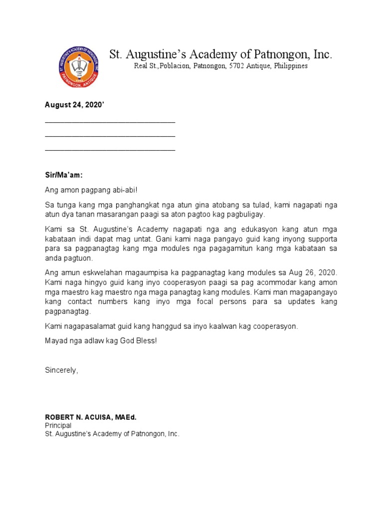 Letter To Brgy Captains | PDF