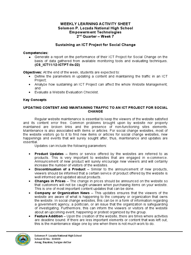 EmTech Week 7 - KTU | PDF | Technical Support | Information And Communications Technology