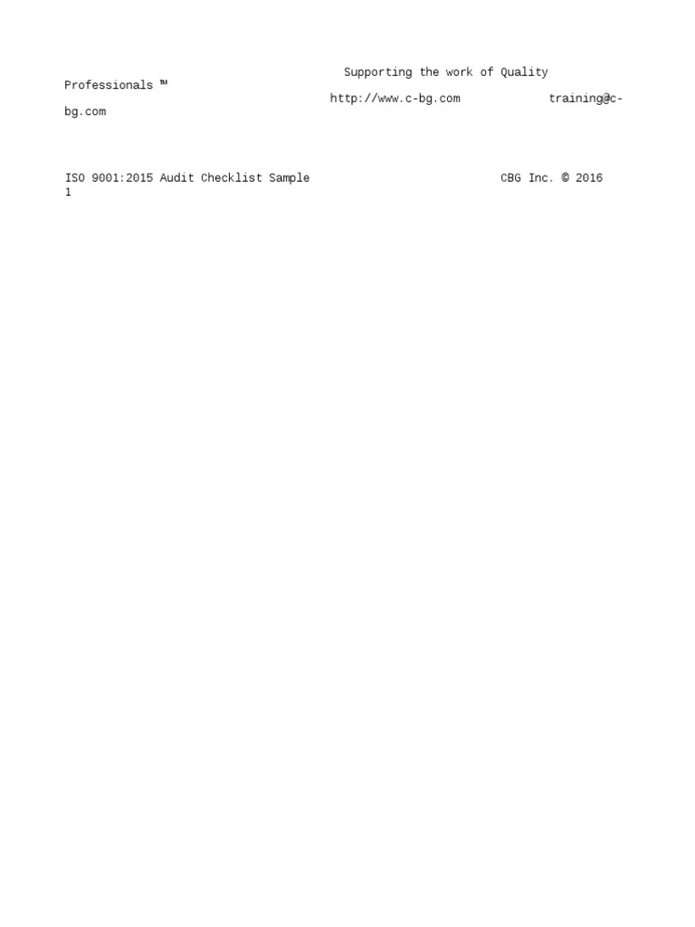 ISO 9001 2015 Audit Checklist in MS Excel Preview | PDF | Iso 9000 ...