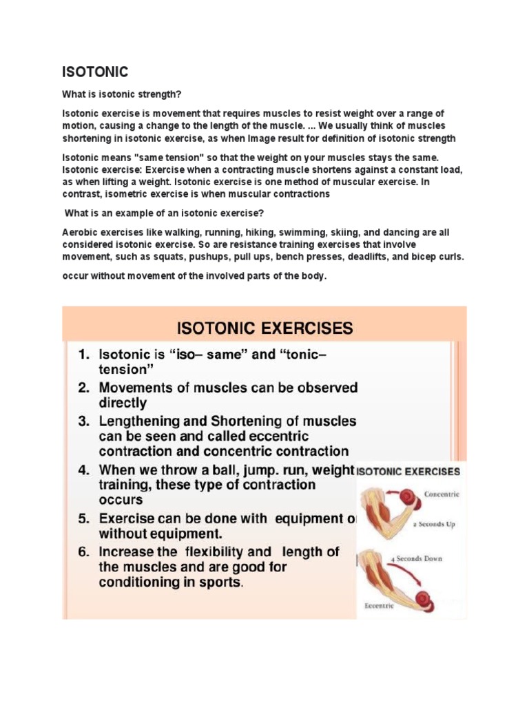 Isotonic Strength