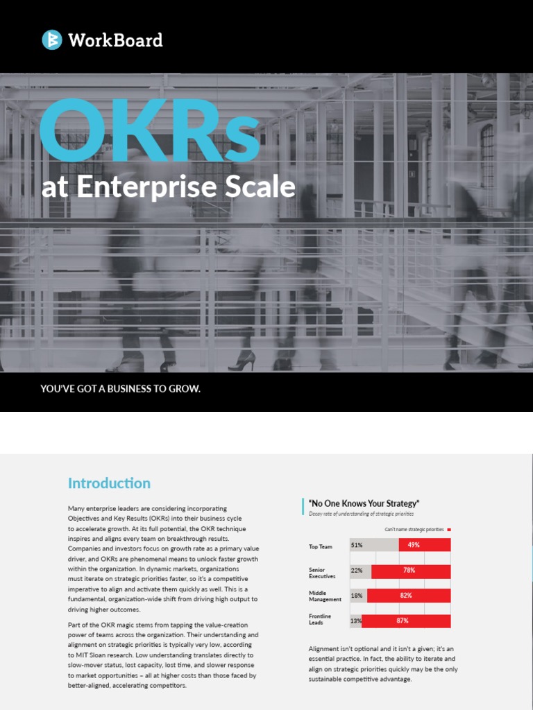 OKR WorkBoard-OKRs-at-Enterprise-Scale | PDF | Sales | Marketing