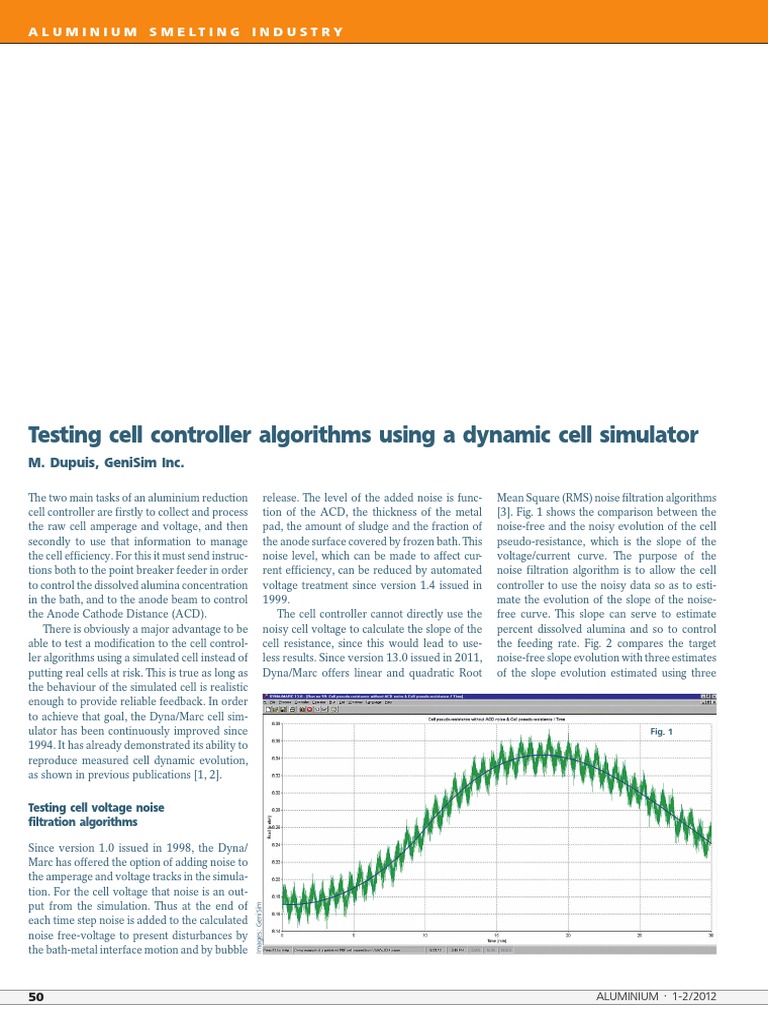 Testing Cell Controller Algorithms Using A Dynamic Cell Simulator | PDF ...