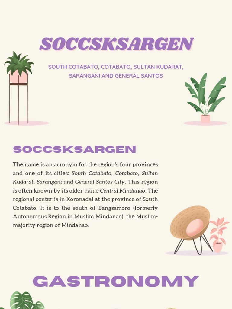 Region Xii - Soccsksargen | PDF | Tourism | Tourism And Leisure