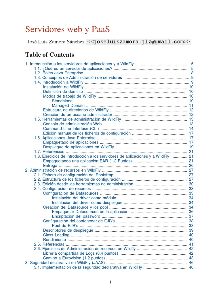 Servidores web, PaaS y seguridad en aplicaciones Java | PDF | máquina ...