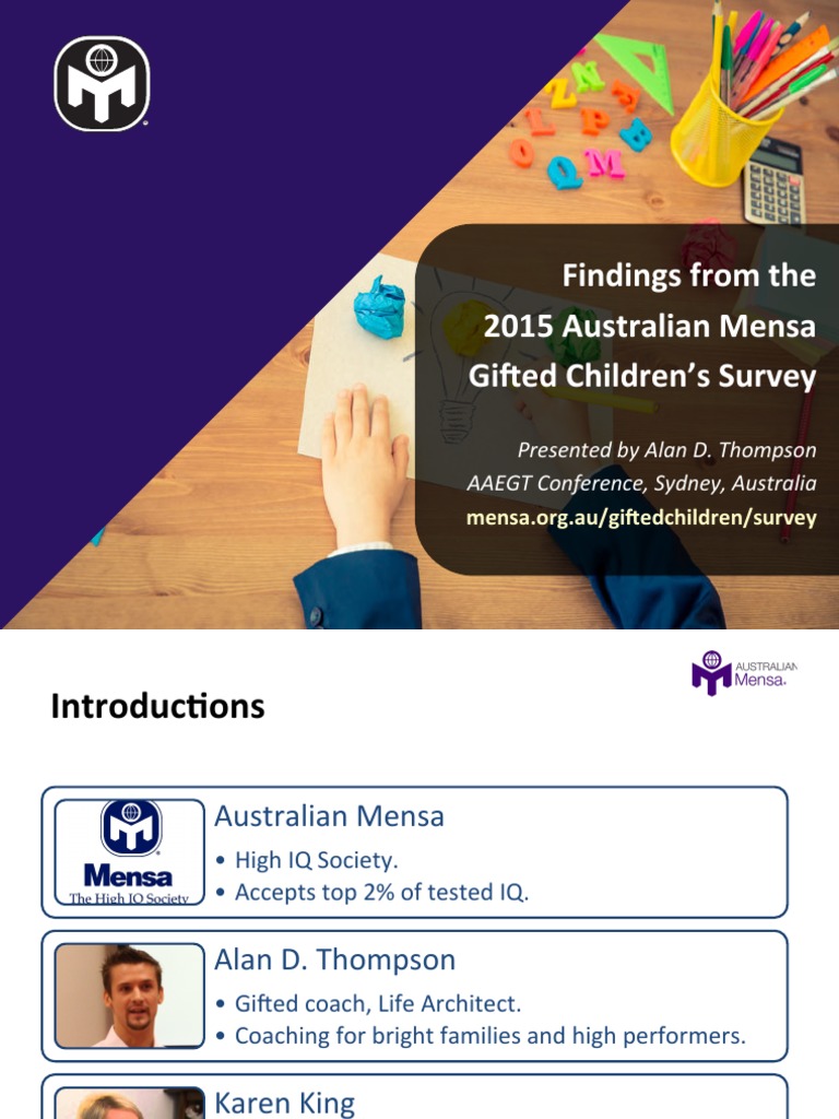 2016 Australian Mensa GERRIC Survey Presentation Rev 0 | PDF ...