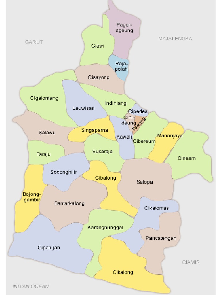 Tasikmalaya Regions Map - Gif | PDF