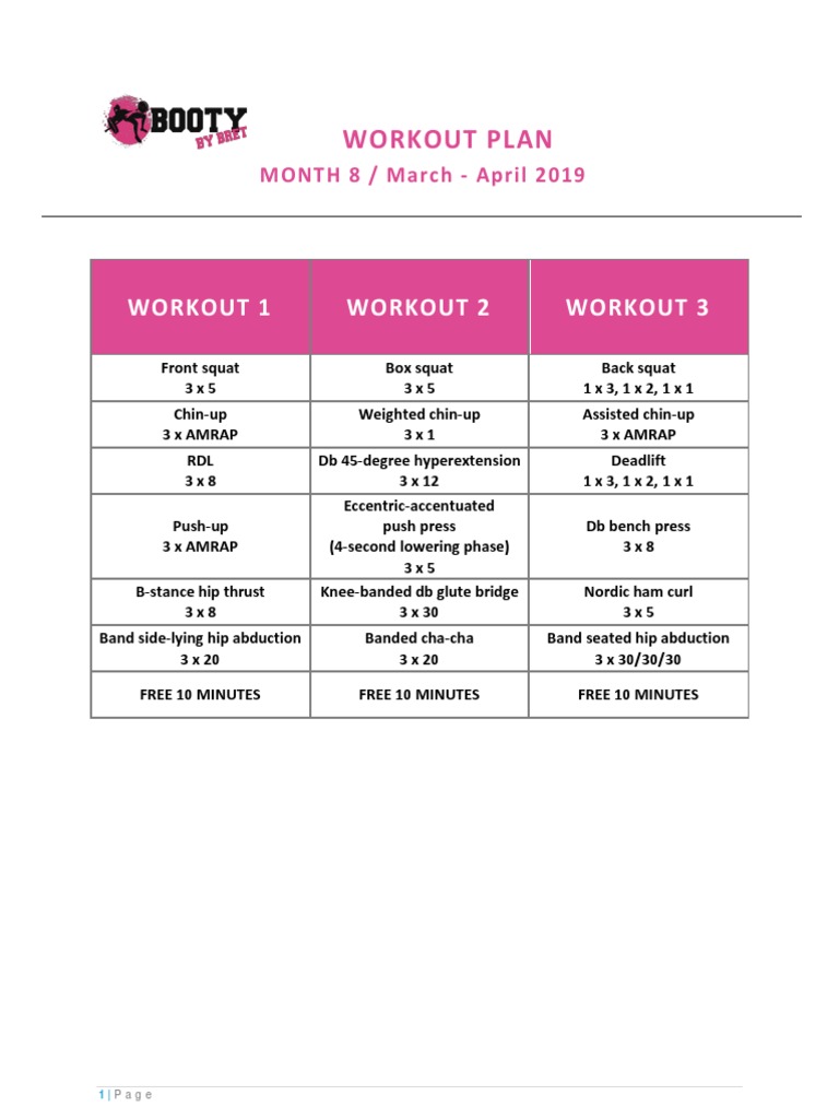 BBB Month 8 Workout Plan PDF | PDF | Hip | Foot