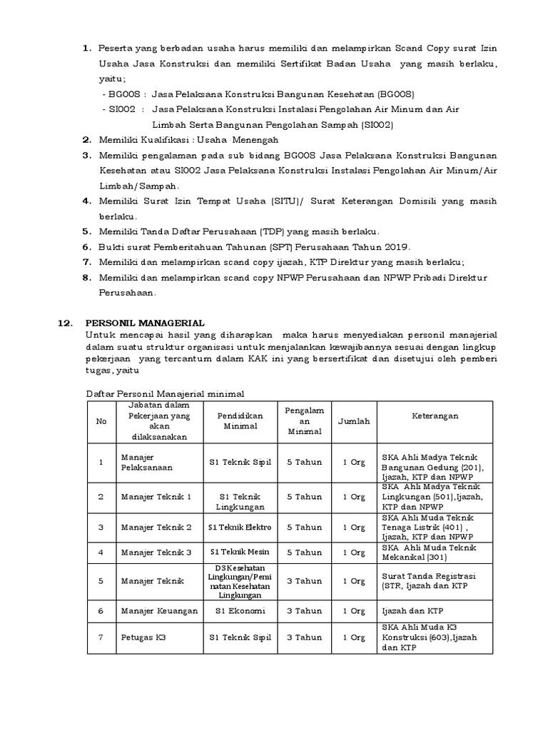 Contoh Dokumen Tender.... | PDF