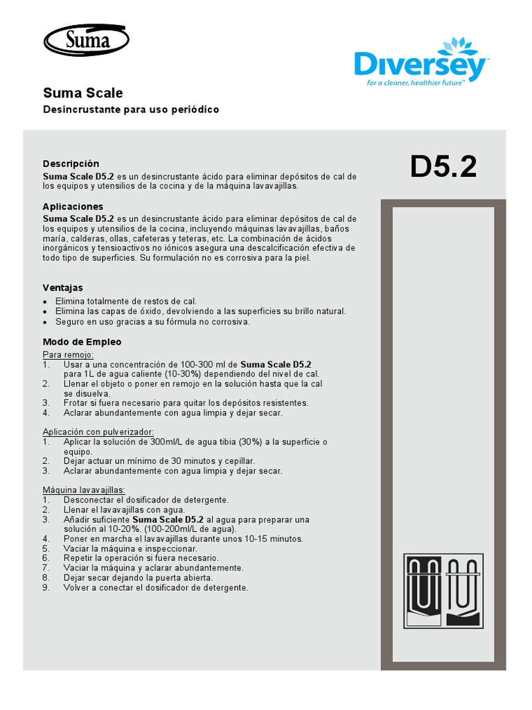 Suma Scale D5.2 | PDF | Lavavajillas | Agua