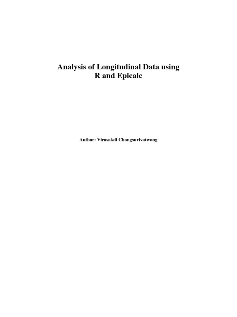 Longitudinal Data Analysis | PDF | R (Programming Language) | Data Analysis