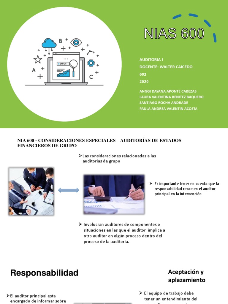 Exposicion Nia 600 | PDF | Auditoría | Contralor